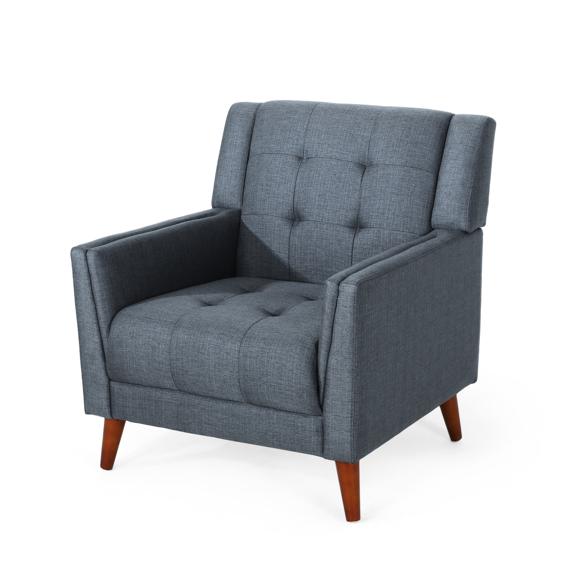 Corrigan Studio® Contemporary Armchair In Dark Grey, Foam Padding, 32.2 ...