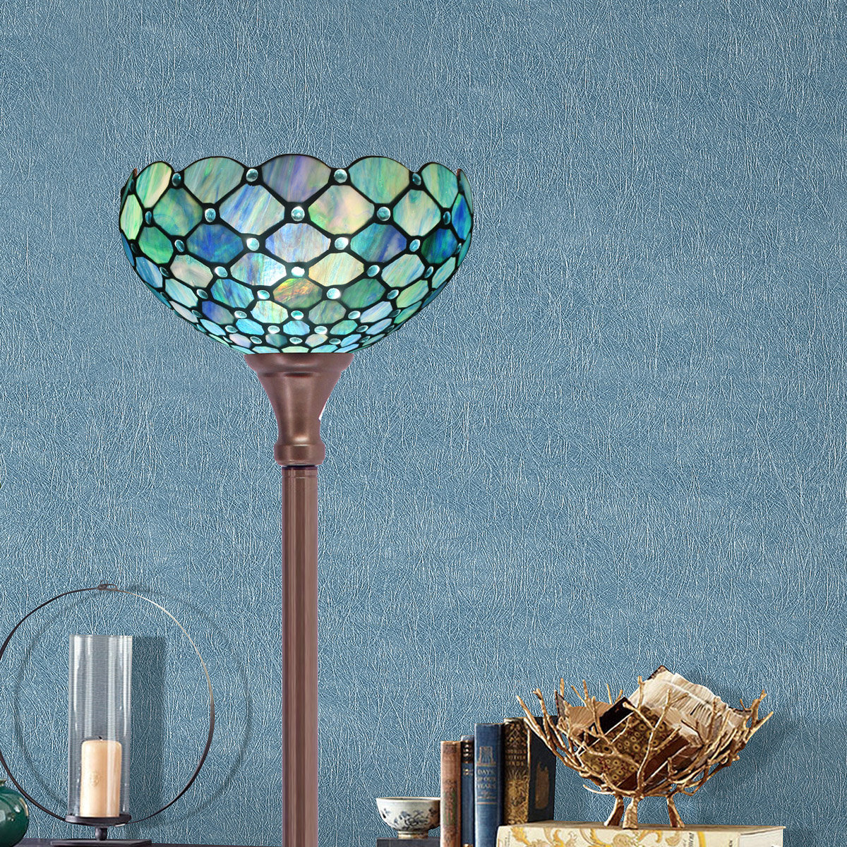 Canora Grey Tiffany 65" Torchiere Floor Lamp - Wayfair Canada