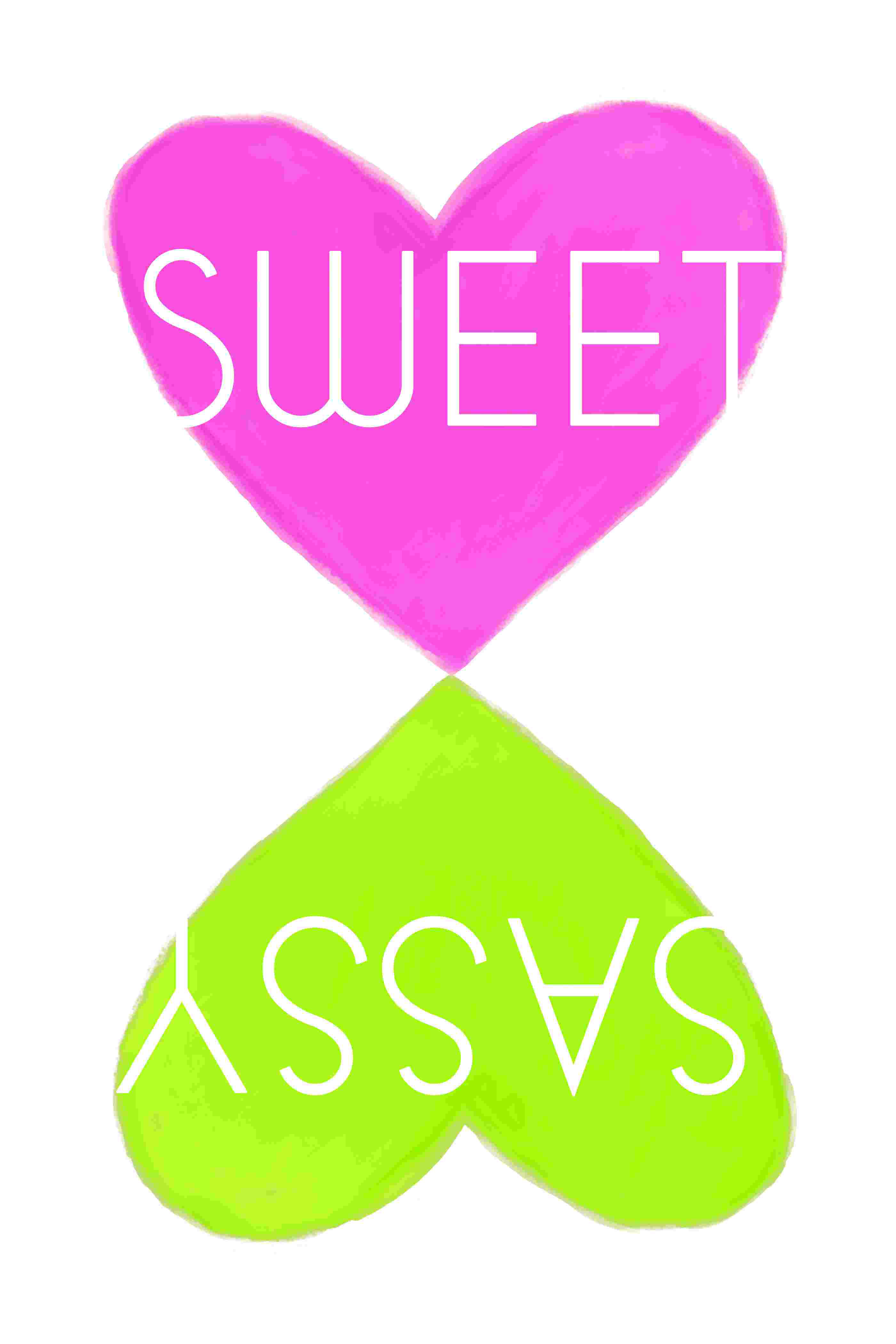 Ebern Designs Sweet Sassy Hearts - Wrapped Canvas Textual Art | Wayfair