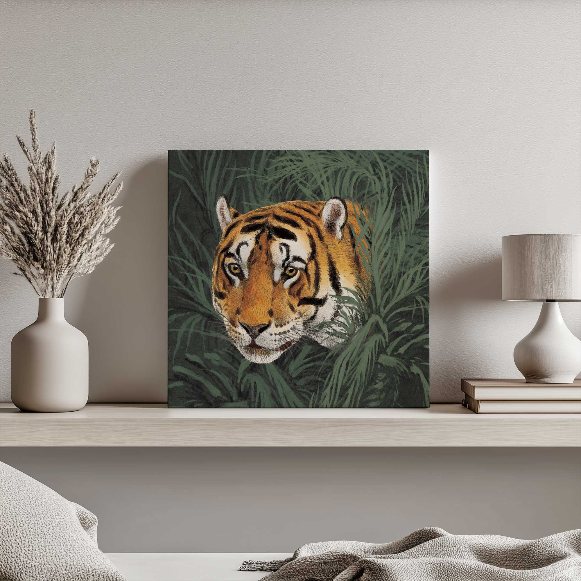 Union Rustic Jungle Cat Bust II by Wild Apple Portfolio Canvas Art ...