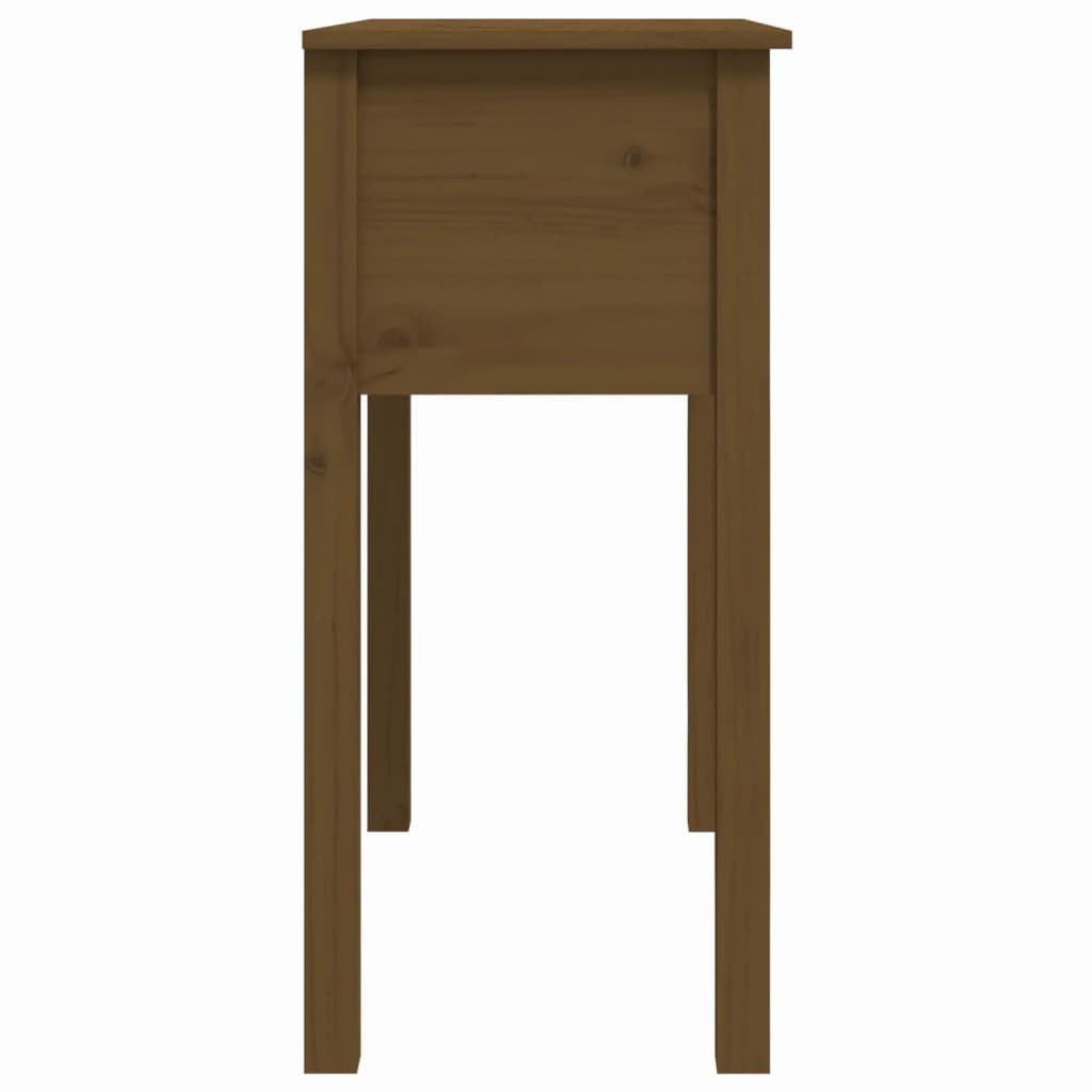Ophelia & Co. Console Table Honey Brown Solid Pine Wood Medium Console ...
