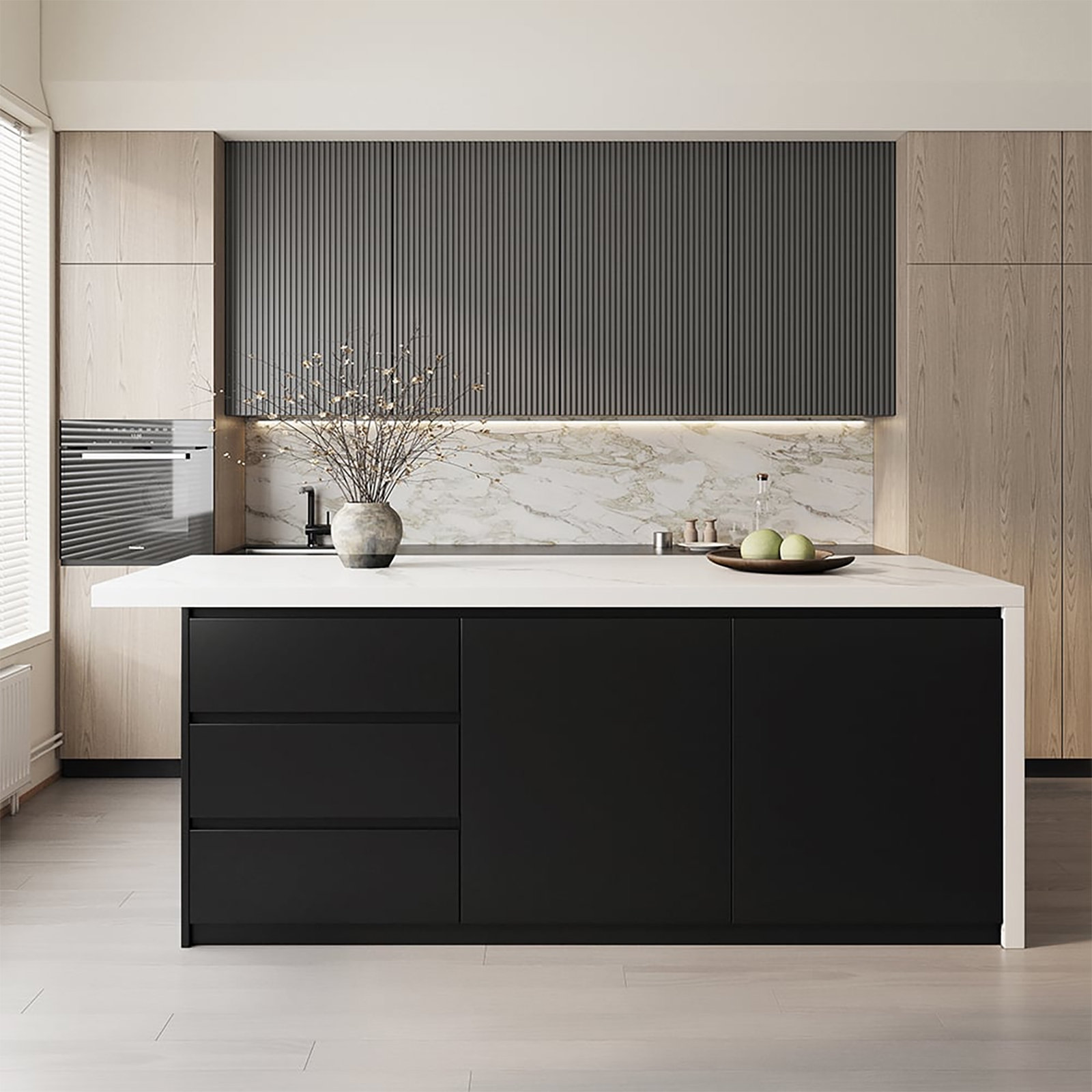 Hokku Designs 72" Modern Style Kitchen Islands With Ample Storage Space ...
