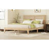 George Oliver Queen Size Rubber Wooden, Solid Wooden Bed With Rattan ...