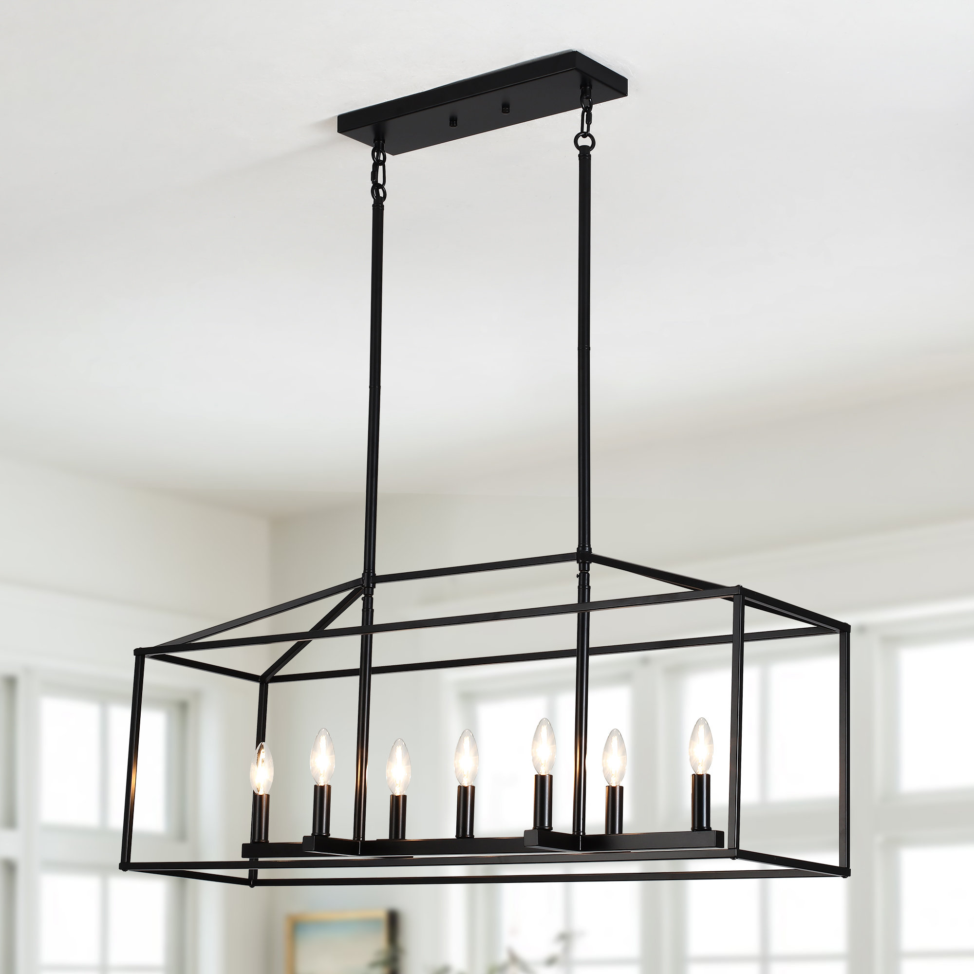 Gracie Oaks Entrekin 7 - Light Dimmable Kitchen Island Square ...