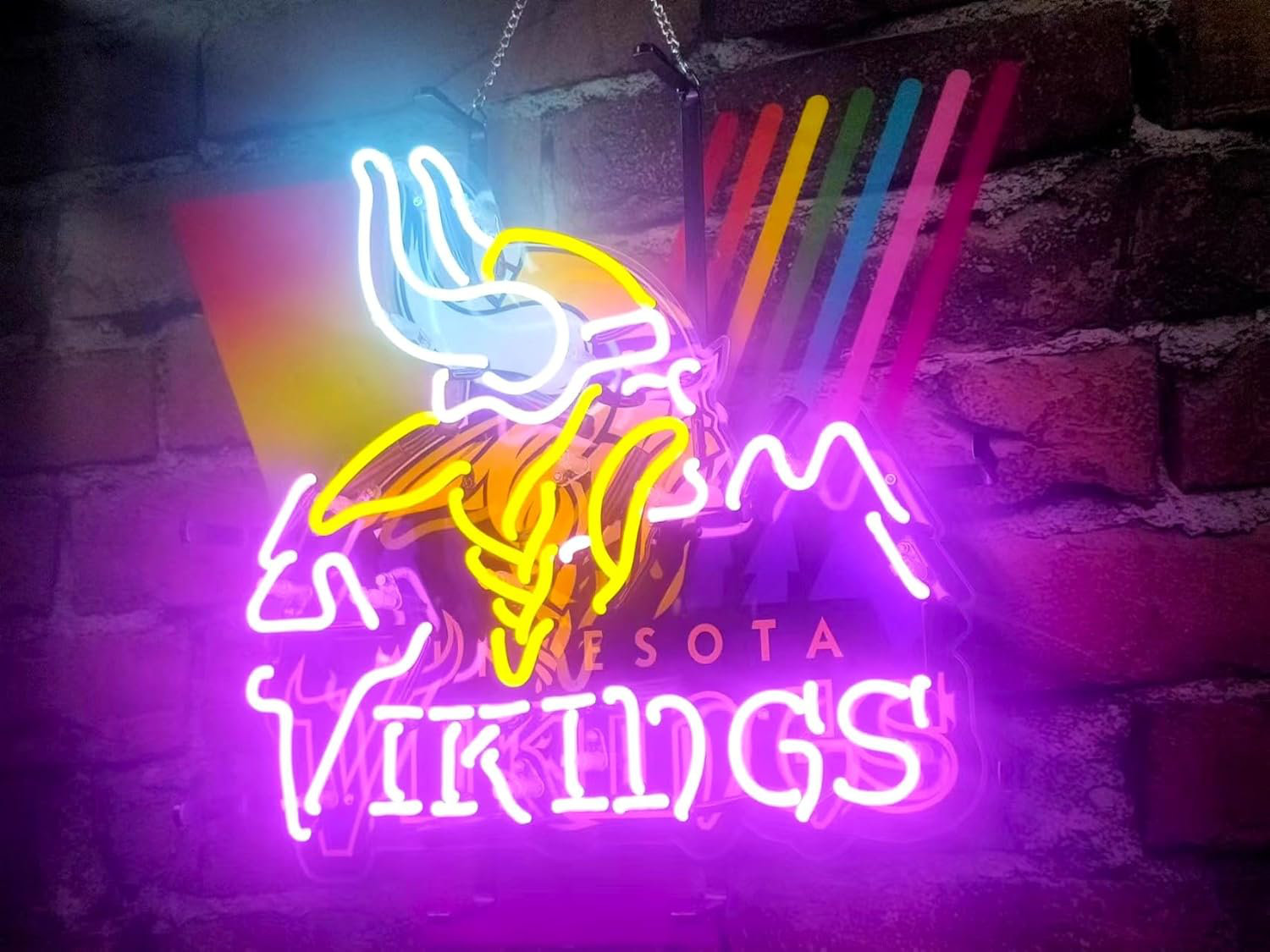 Trinx 17X17 Inches Viking Neon Sign With HD Vivid Printing Technology ...