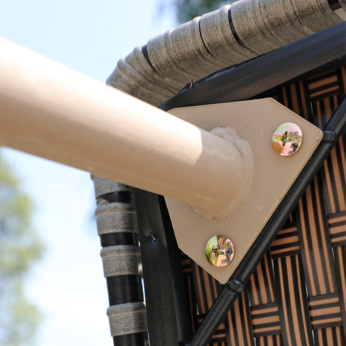 Elegance Furnishings Outdoor Patio Rattan Sofa Waterproof Shade 6 ...