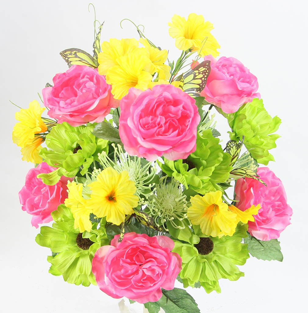 Primrue Artificial Spring Flower Roses Floral Arrangement | Wayfair