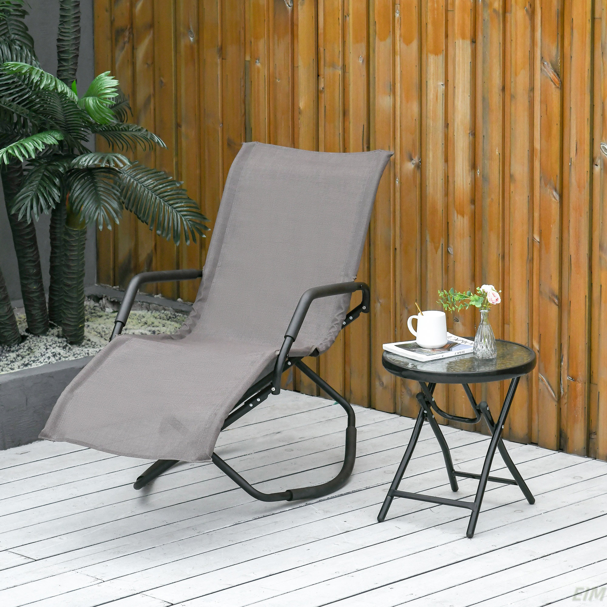 Wrought Studio™ Rocking Sun Lounger, Chaise Lounge Rocker For ...