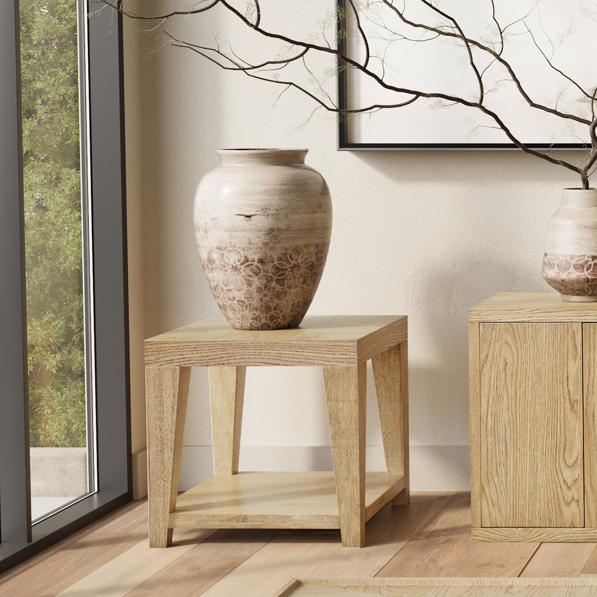 Ebern Designs Dabria Lofland Modern Contemporary 24" Square End Table ...