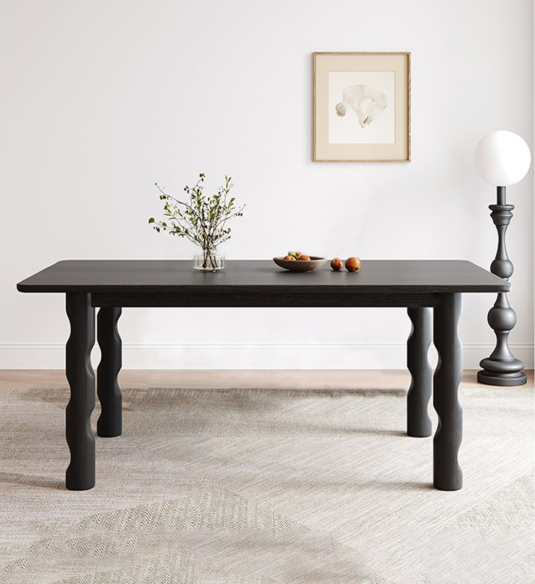 Stella Trek French-style retro rectangular solid wood dining table ...