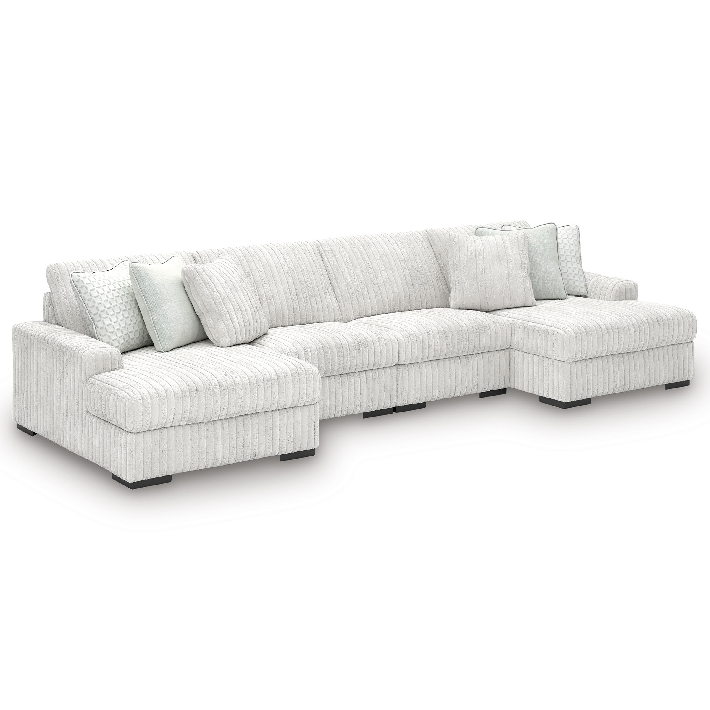 Corrigan Studio® Stupendous 4-Piece Sectional with Double Chaise | Wayfair
