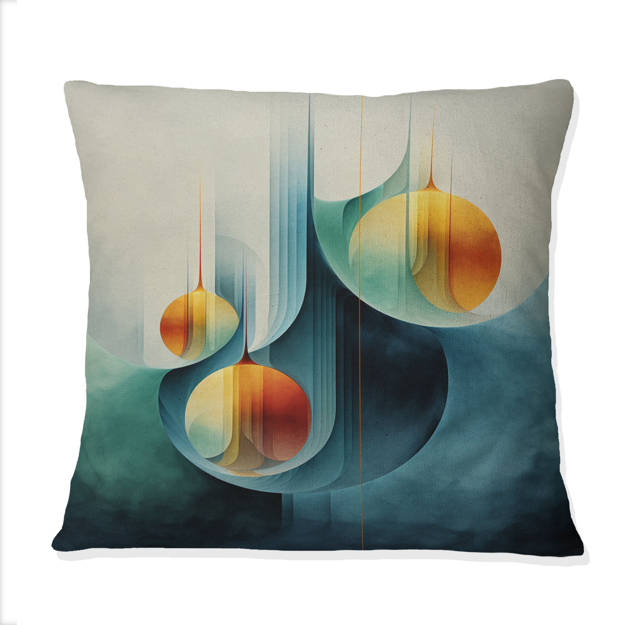 Design Art Geometry Of Wisdom Turquoise Abstract Retro V - Abstract ...