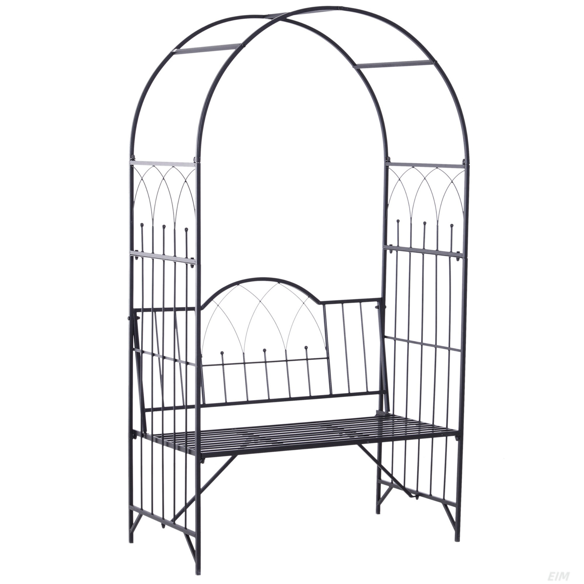 Ophelia & Co. Metal Trellis Arbor Arch For Climbing Plants With Garden ...