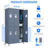 17 Stories Bennink 2 - Tier 6 - Section Metal Locker with 12 Hooks for ...