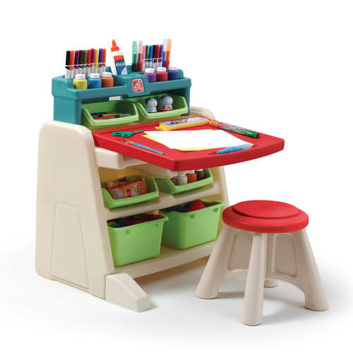 Step2 Flip & Doodle Easel Desk with Stool & Reviews | Wayfair