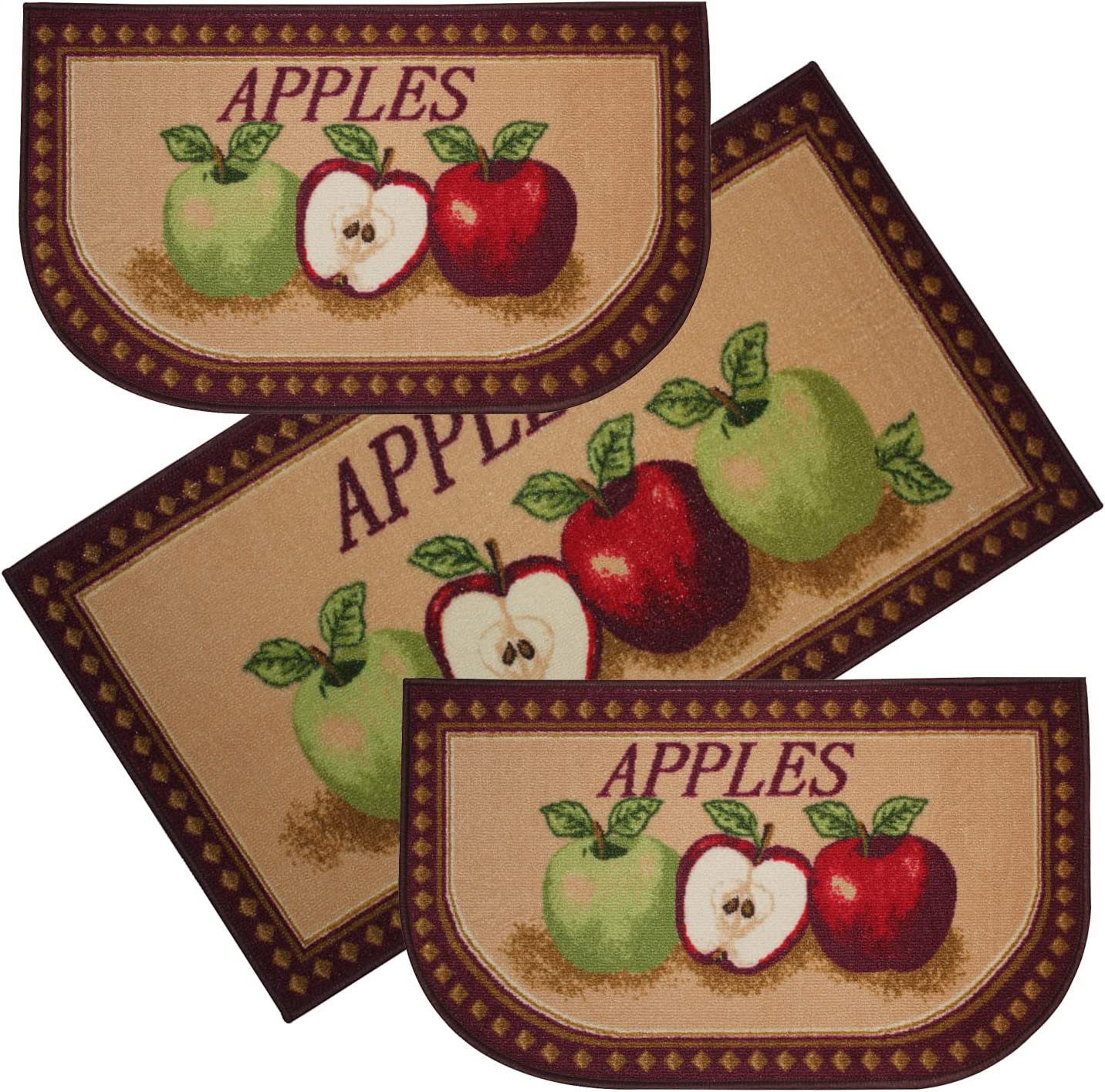 Red Barrel Studio® Zaytoune Mixed Apple 3 Piece Kitchen Mat Set ...