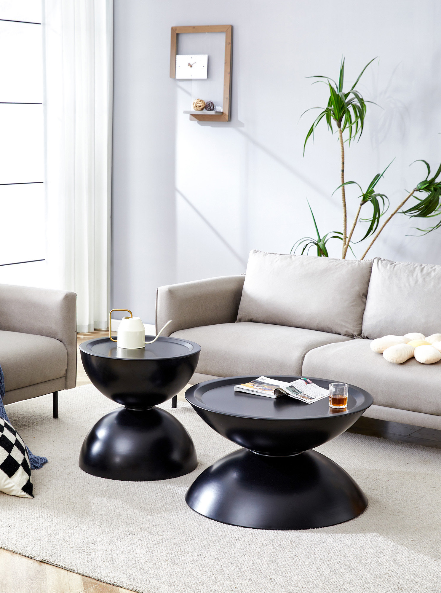 Ivy Bronx Coffee Round Tables With Storge Movable Table Top | Wayfair