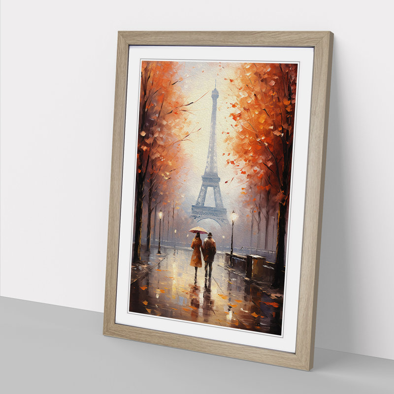 Marlow Home Co. Eiffel Tower Romanticism Art - Framed Print | Wayfair.co.uk