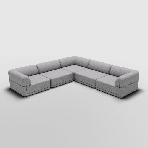 Cube 5 - Piece Modular Upholstered L-Sectional | AllModern