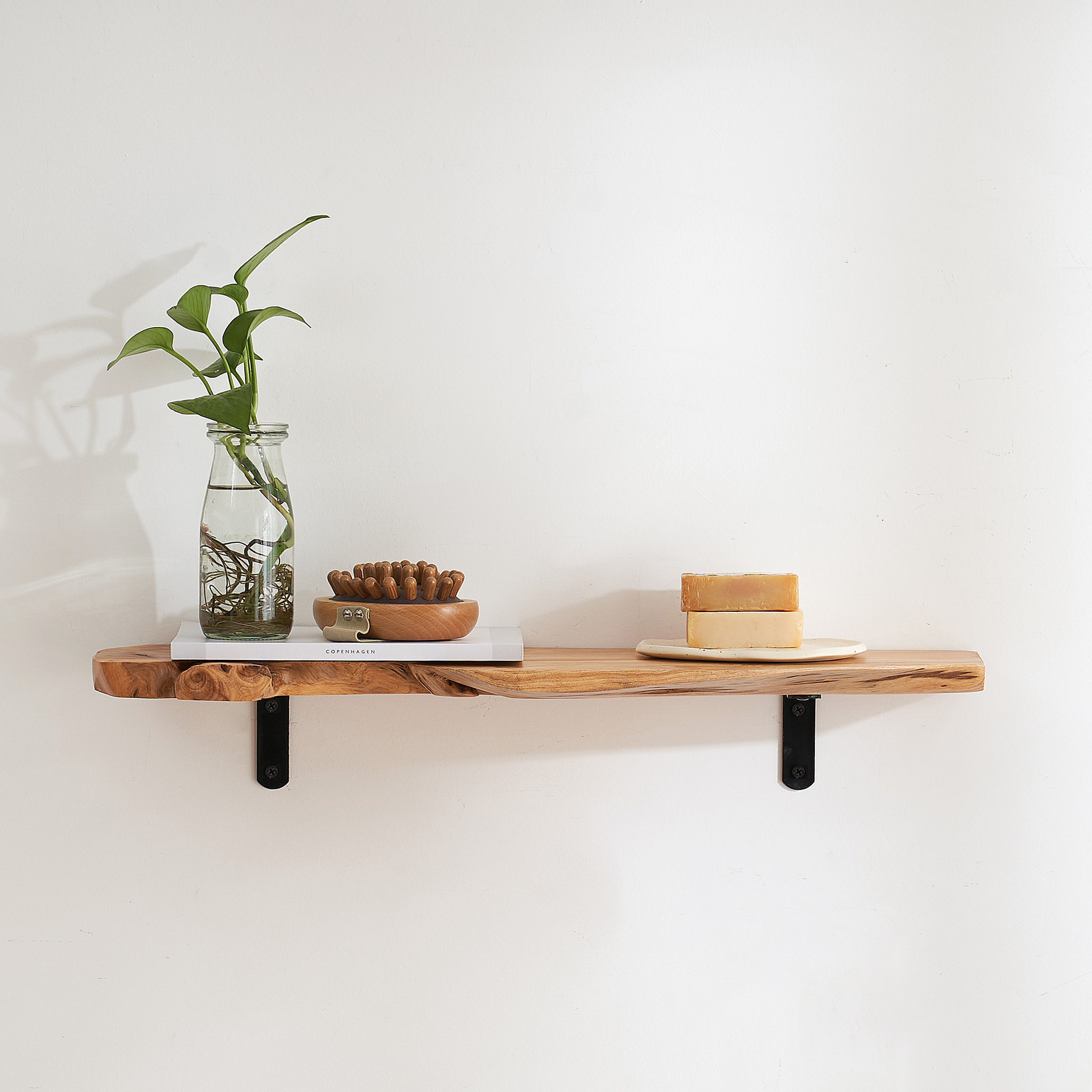 Millwood Pines Live Edge Fir Wood Wall Shelf, Floating Shelves ...