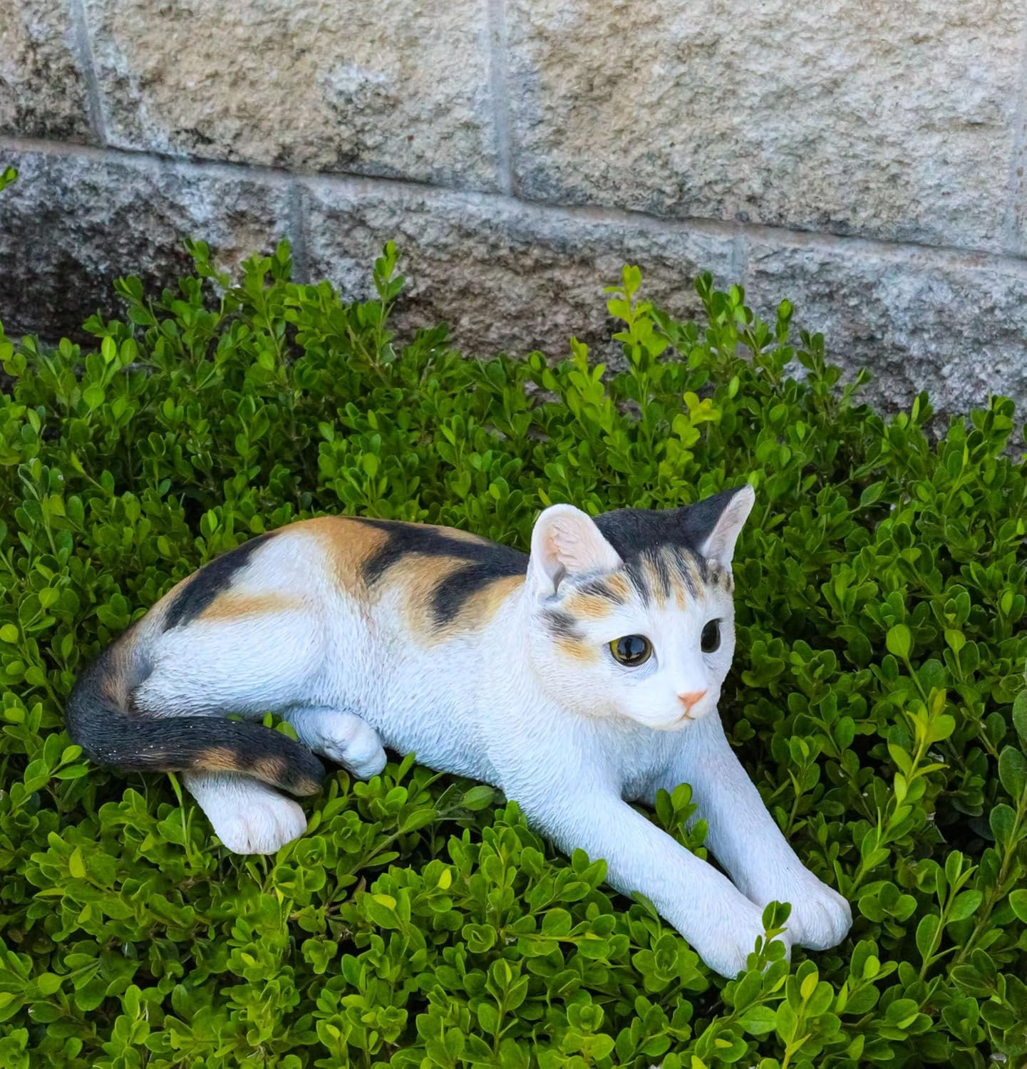 Ebros Gift Realistic Adorable Feline Shorthair Calico Cat Kitten Lying ...