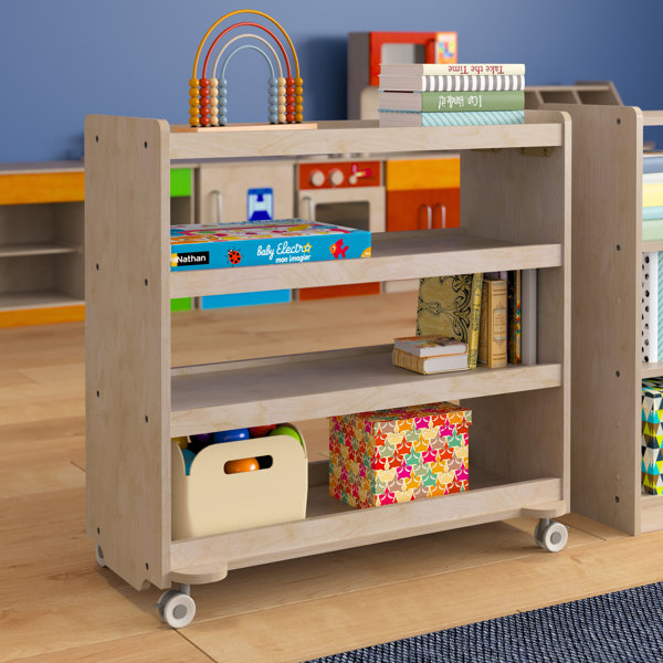 Bright Beginnings Commercial Grade Wooden Classroom 4 Shelf Mobile ...