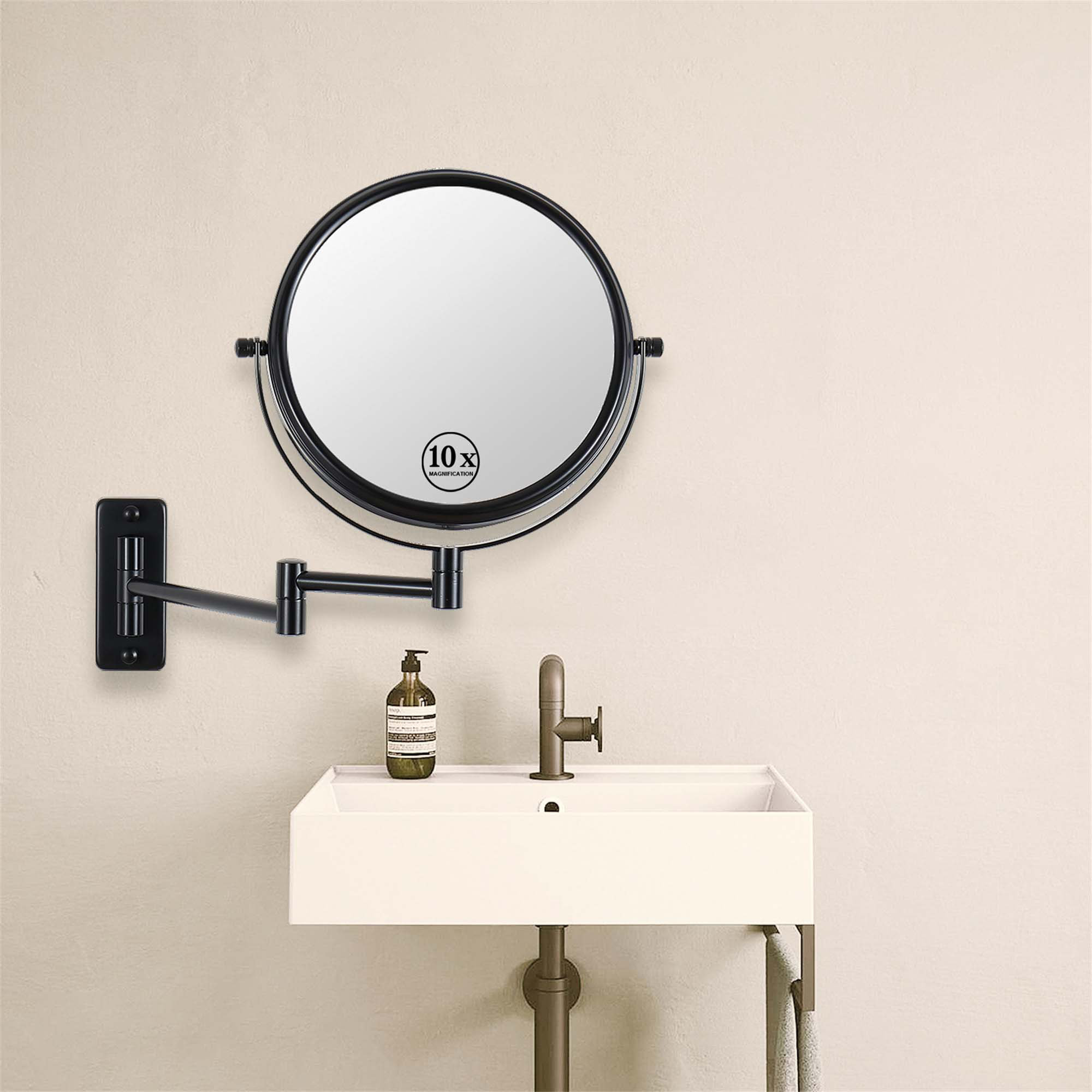 Ebern Designs 360°Swivel Wall Mounted Makeup Vanity Mirror | Wayfair