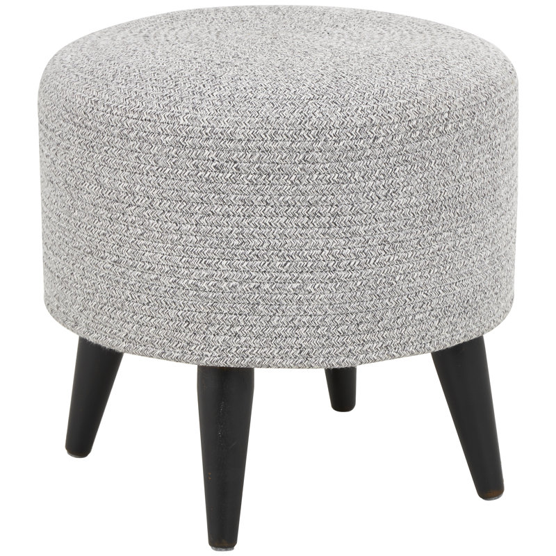 Red Barrel Studio® Zhiyan Polyester Chevron Textured Light Gray Stool ...