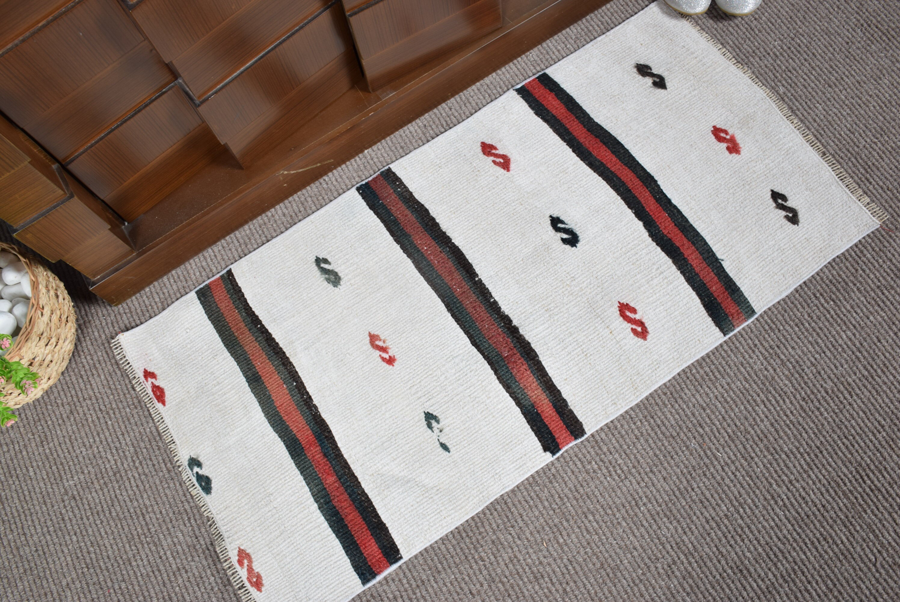 Union Rustic Authentic Turkish Door Mat with Striking Red, Cream, and ...