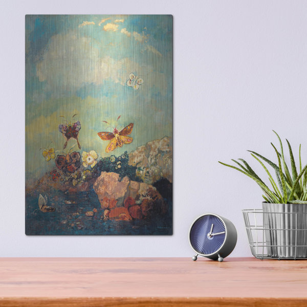Rosalind Wheeler 'Butterflies Copy' by Odilon Redon Metal Wall Art ...