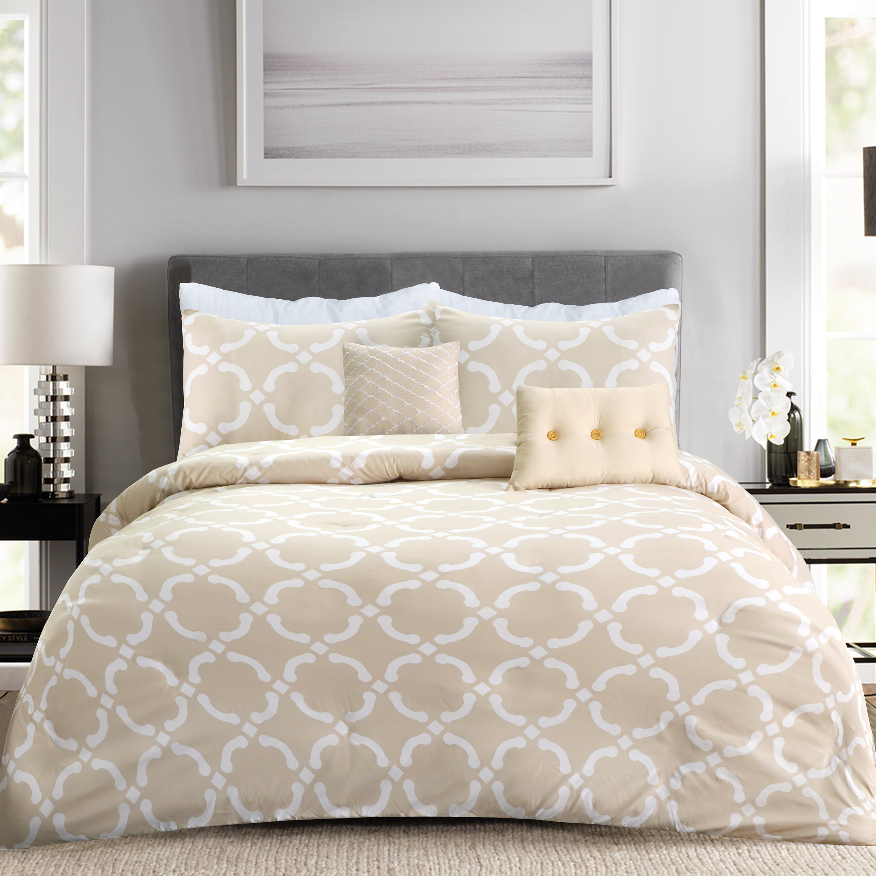 Enviohome 5 Piece Microfiber Reversible Comforter Set & Reviews | Wayfair