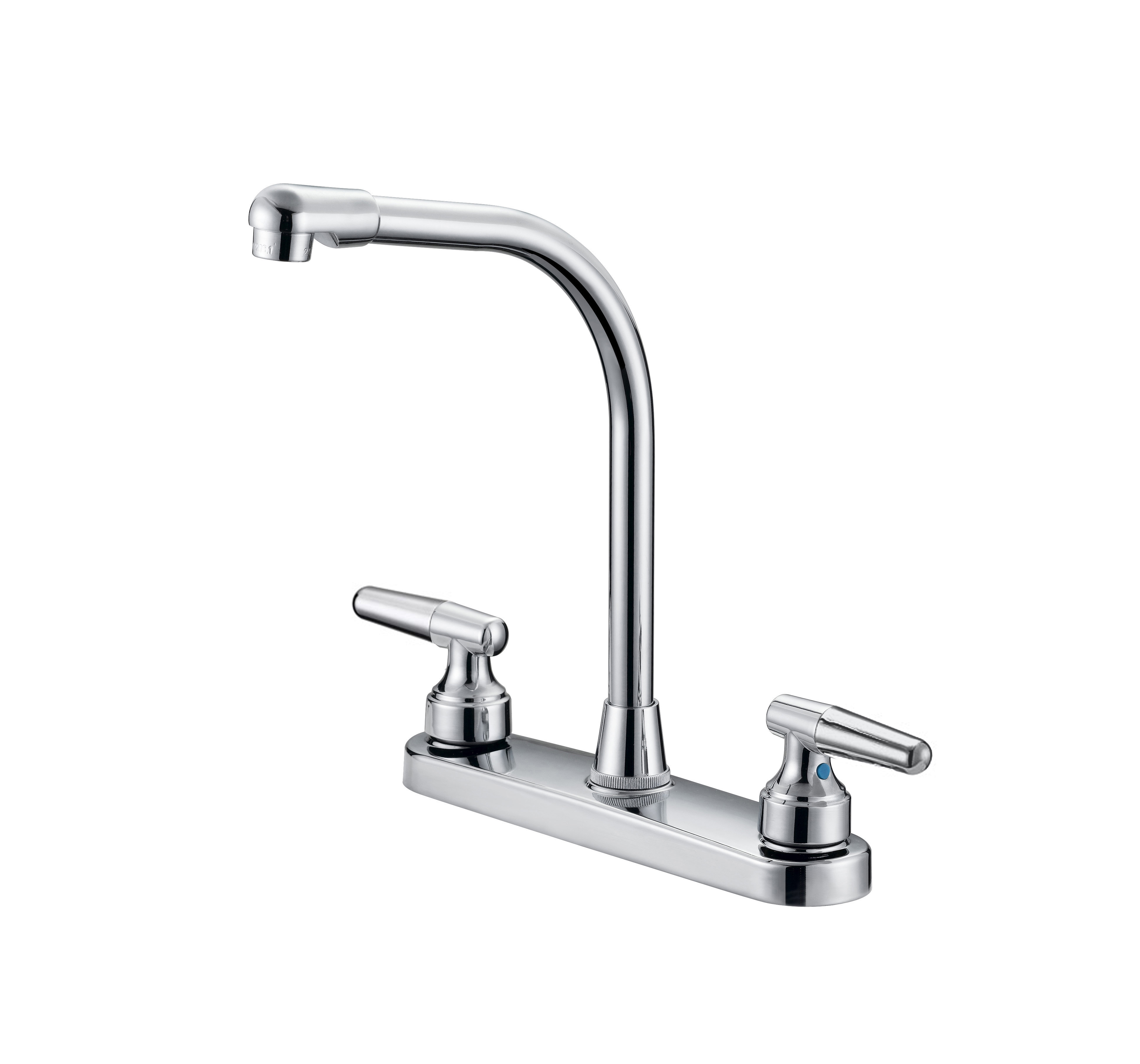 BK Products 2-Handle High Arc Kitchen Faucet in Chrome - Wayfair Canada