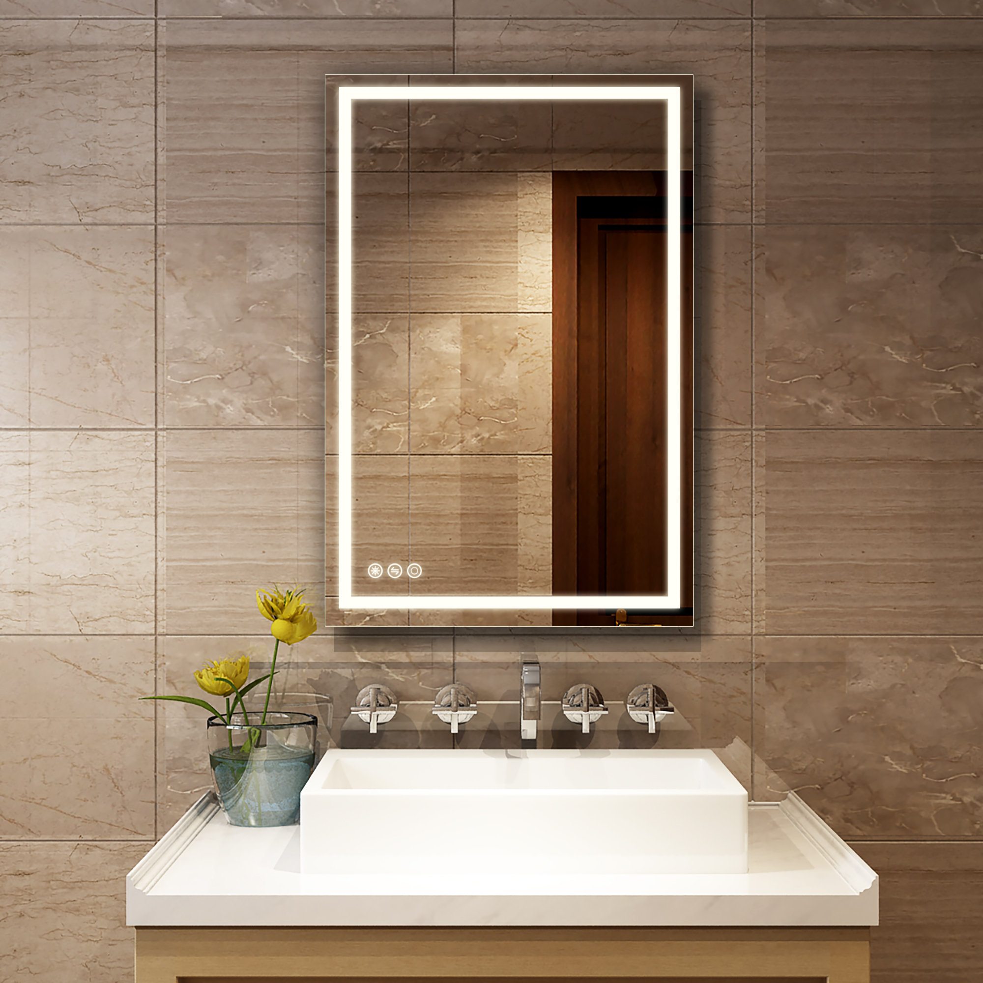 Boyel Living Rectangle LED Wall Mirror & Reviews | Wayfair