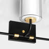 Ebern Designs Bauman Modern 3-Light Black And Gold Vanity Light With ...