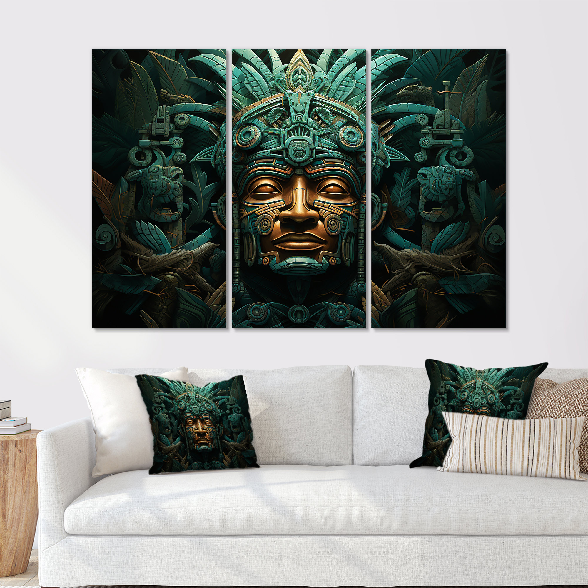 Bungalow Rose Mayan Magic Aztec Mask I - Mexican Wall Art Living Room ...
