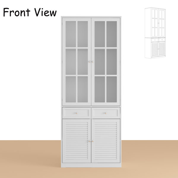 Winston Porter Display Cabinet With Tempered Glass Door | Wayfair
