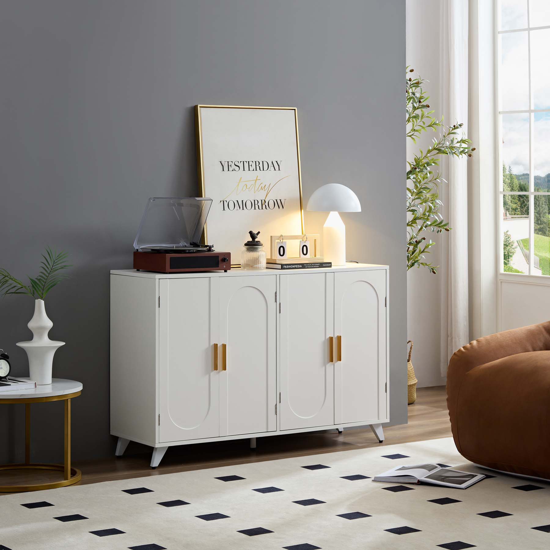 R&M Furniture Stylish and Functional Sideboard Buffet with Ample ...