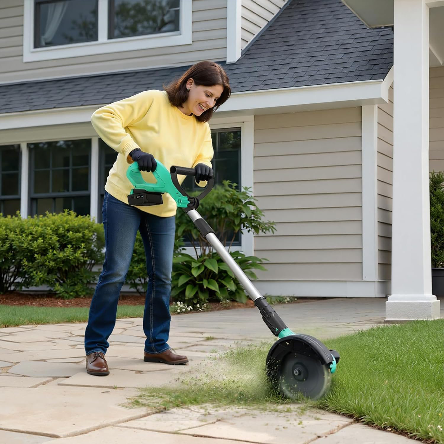 OUTGOODS 20V Cordless Lawn Edger with 8.9