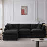 Ivy Bronx Spacious Chenille Sectionals, Modern L-shaped Sofa For Family ...