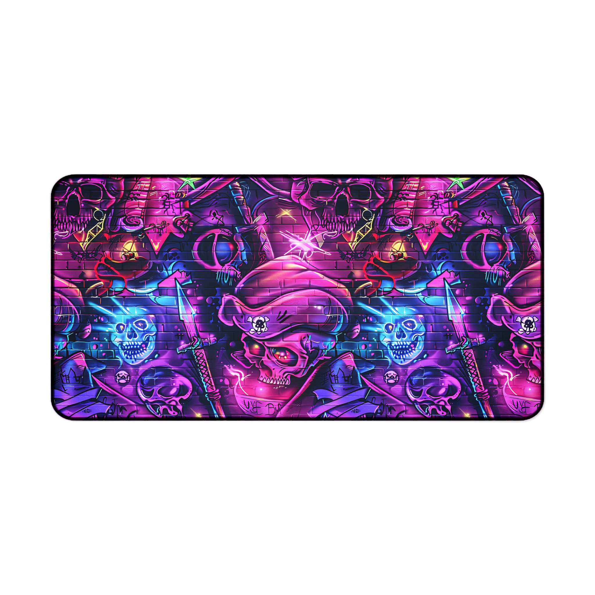 East Urban Home Skull Graffiti Mouse Mat, Cool Gaming Mat, Desk Mat ...