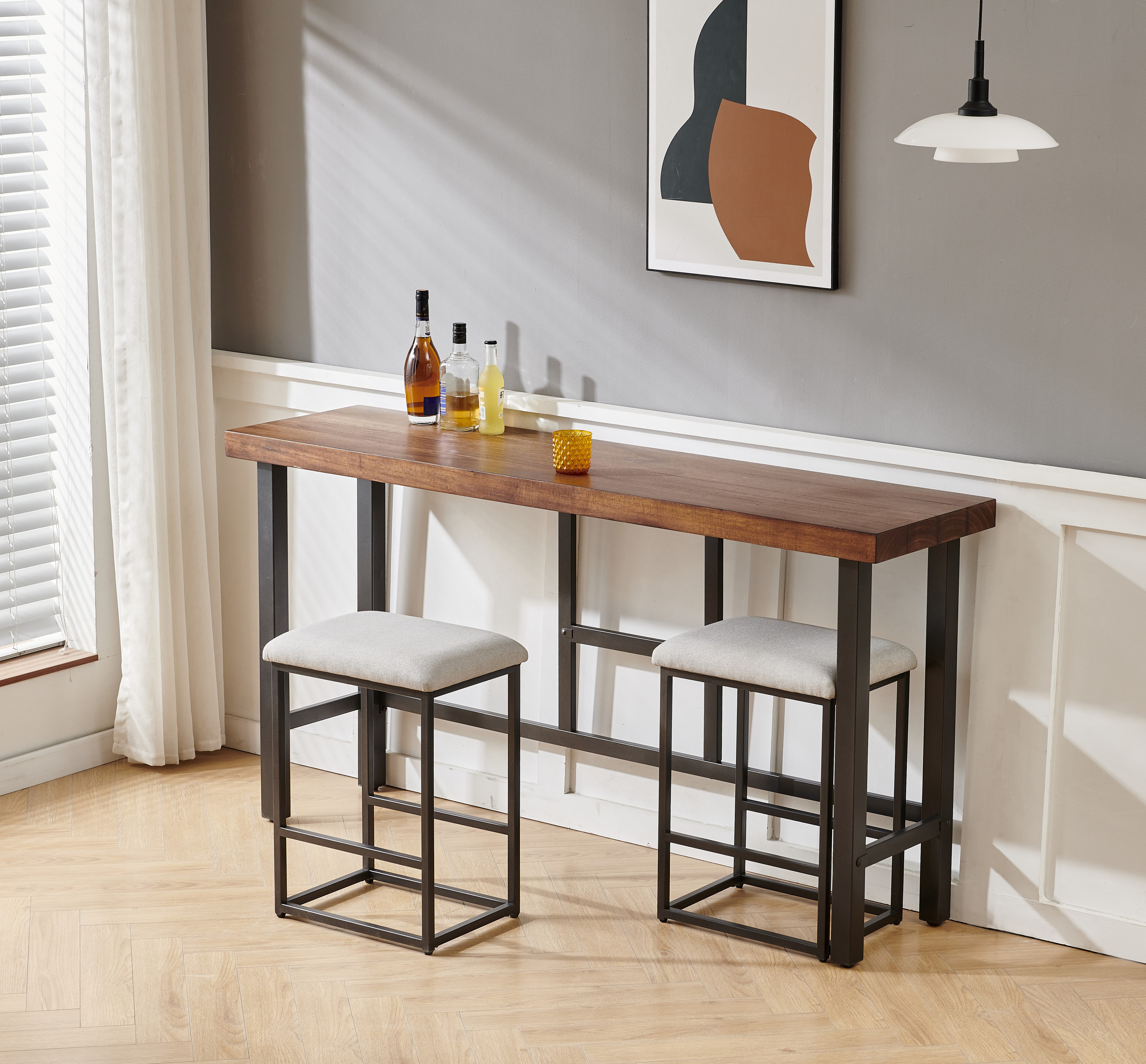 17 Stories Houd 2 - Person Counter Height Dining Set & Reviews | Wayfair