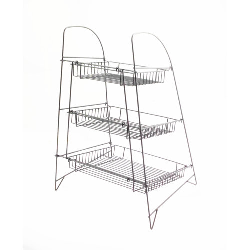 FixtureDisplays 3-Tier Wire Display Rack Bakery Snacks Confection Tray ...