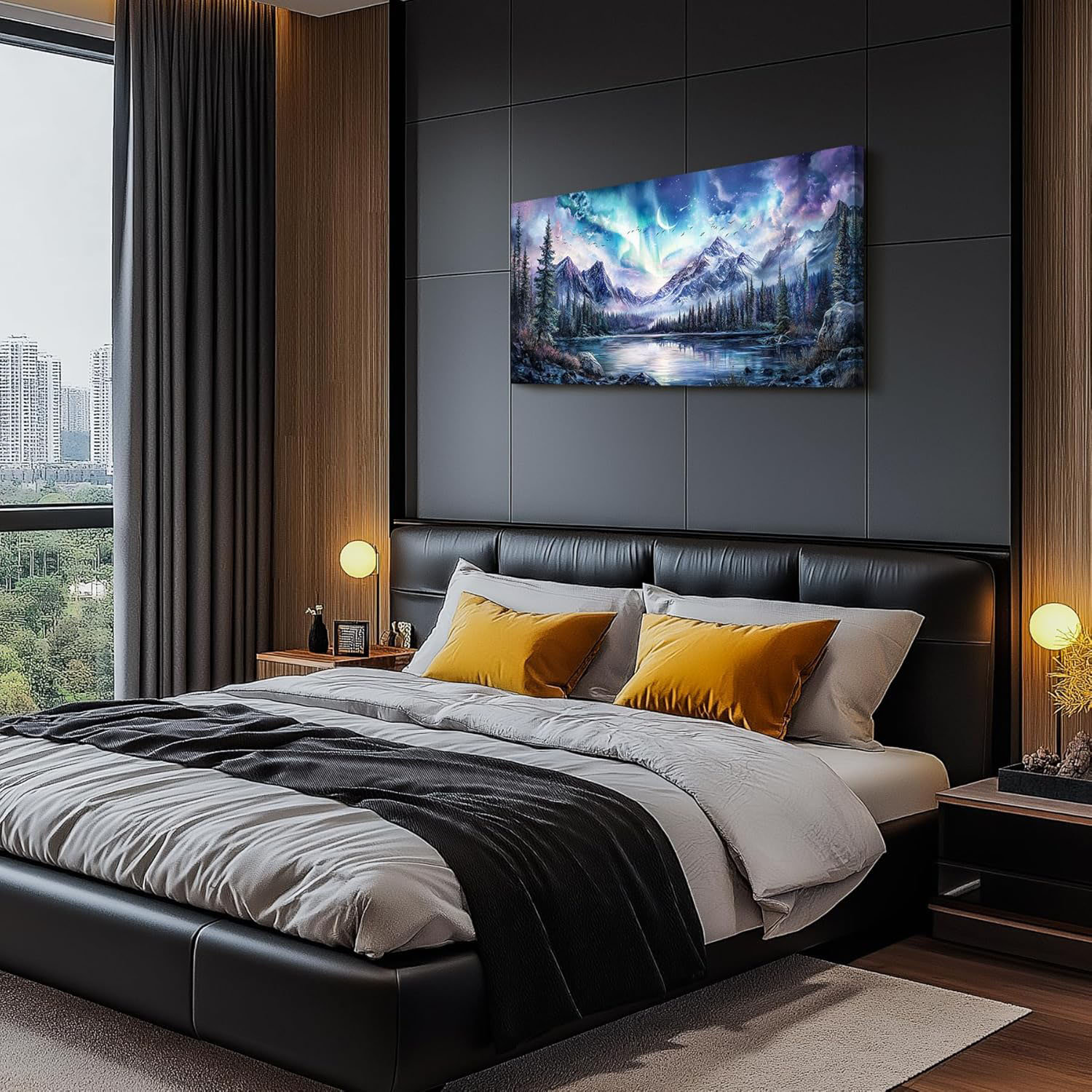 Millwood Pines Forest Lake Nature Decor Art Prints, Fantasy Nightscape ...