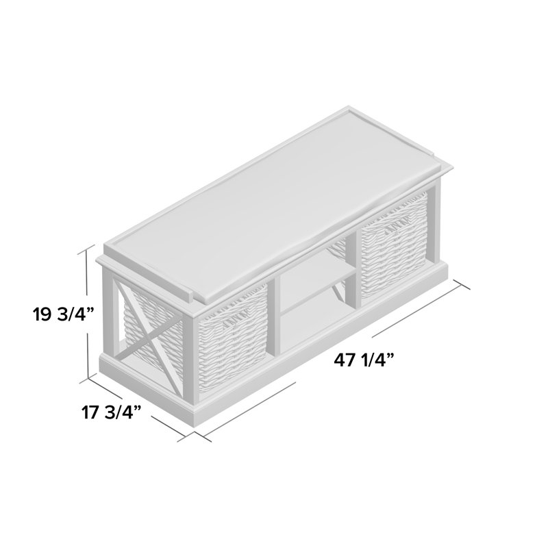 Sand & Stable™ Lowell Solid Wood Cubby Storage Bench & Reviews | Wayfair