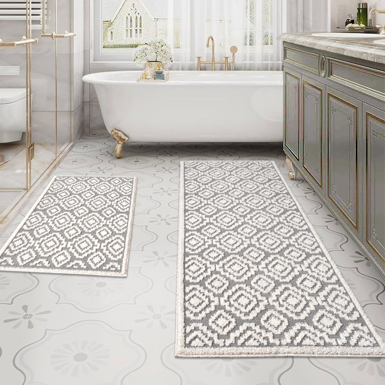 Corrigan Studio® Maisarah Floral Bath Rug | Wayfair