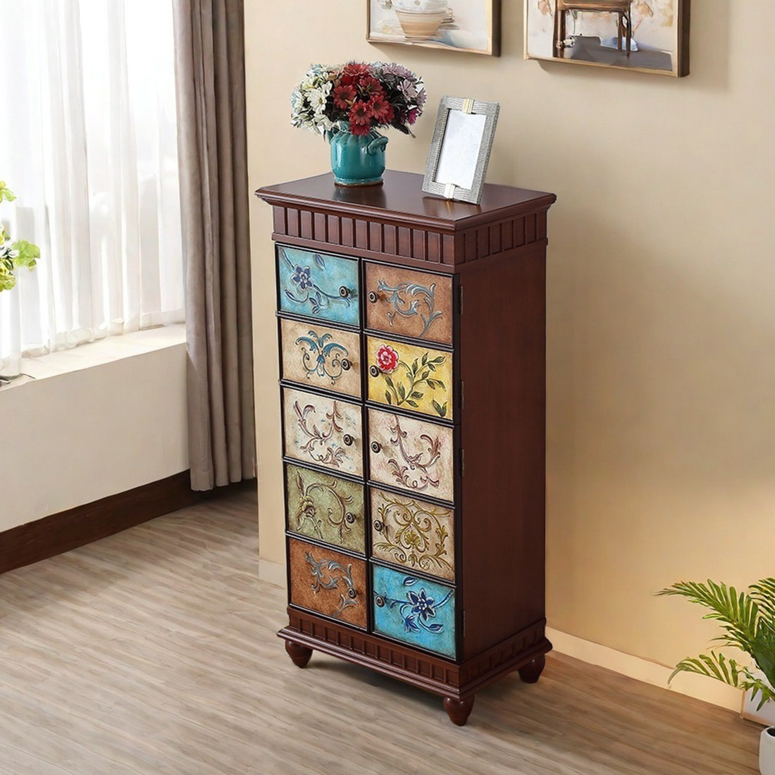 Ruthber Solutions Multi-functional decorative storage accent cabinet ...