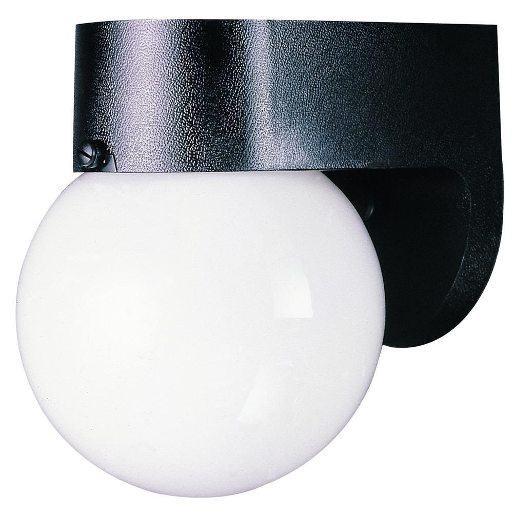Wrought Studio One-Light Outdoor Wall Lantern, Black Finish on ...