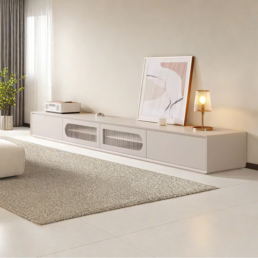 Hokku Designs Modern simple white TV cabinet. | Wayfair