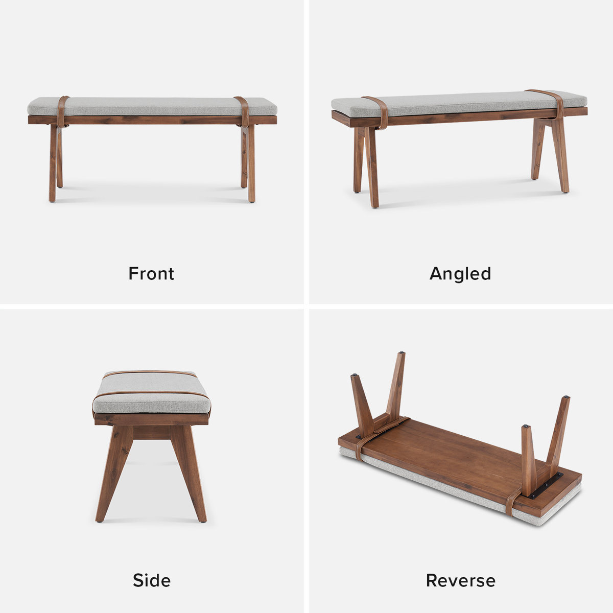 George Oliver Duggins Mid-century Modern End Of Bed Wood Bench | Wayfair