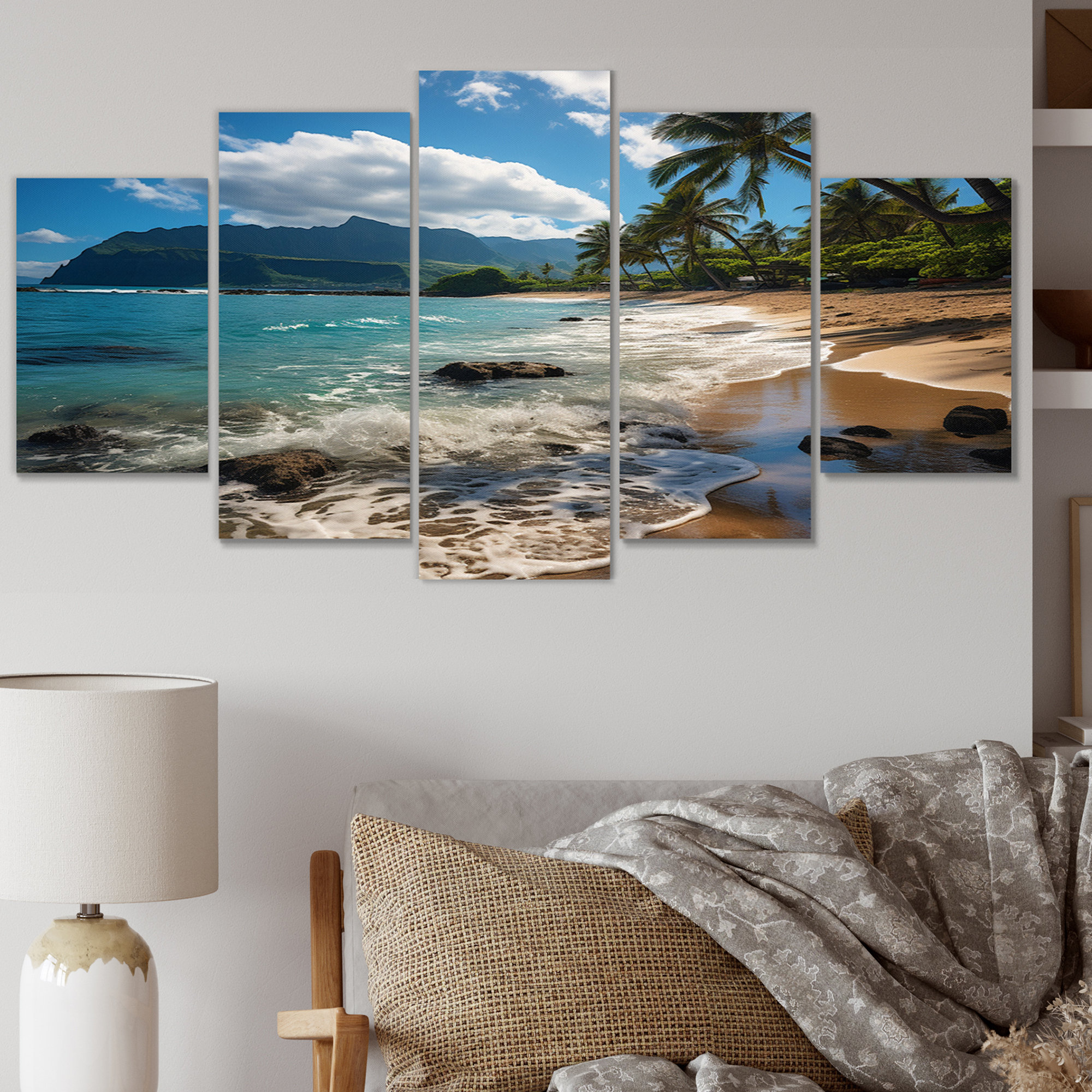Design Art Aloha Tropical Dreamscape II - Maui Metal Wall Decor Set ...